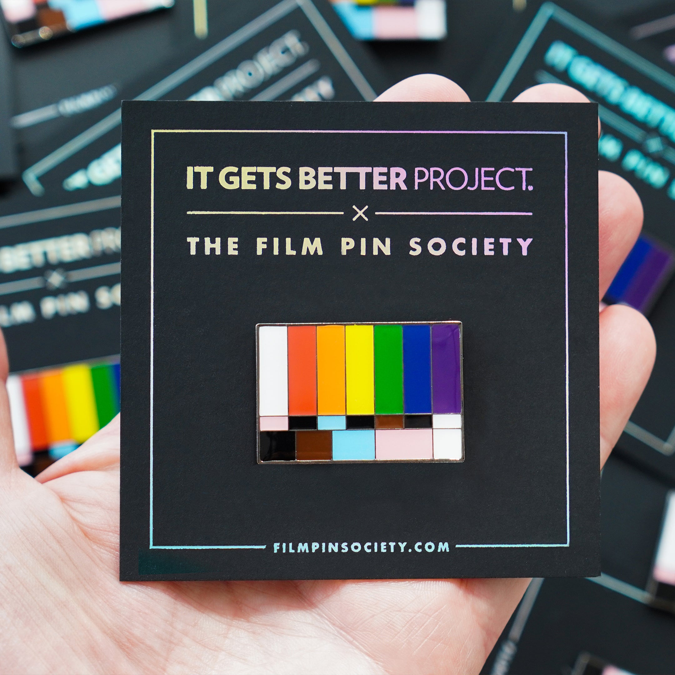 Bars and Tone Pride Pin (It Gets Better Project x FPS) – Film Pin Society