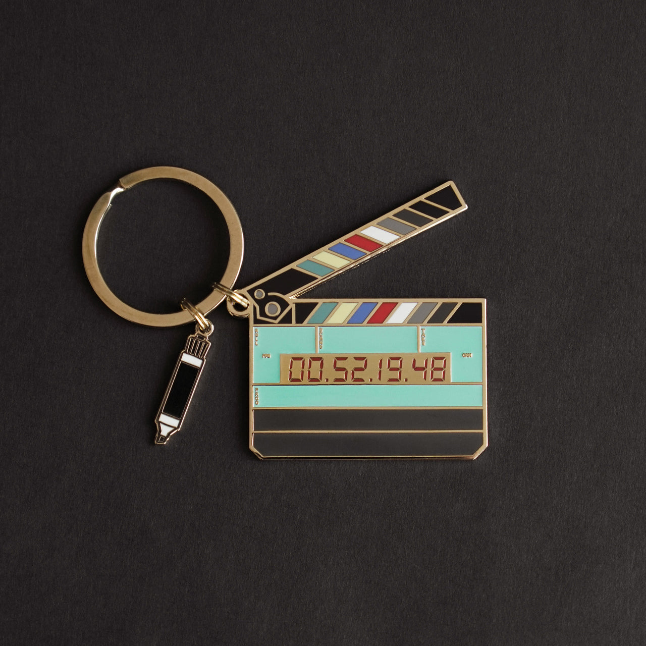Timecode Slate Keychain (Glow in the Dark) – Film Pin Society